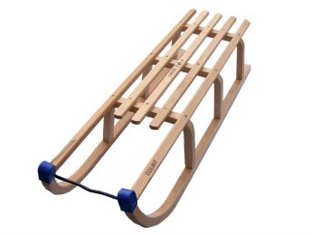 Acquista slitta da neve in legno Davos, slittino con volante, slitta Stiga